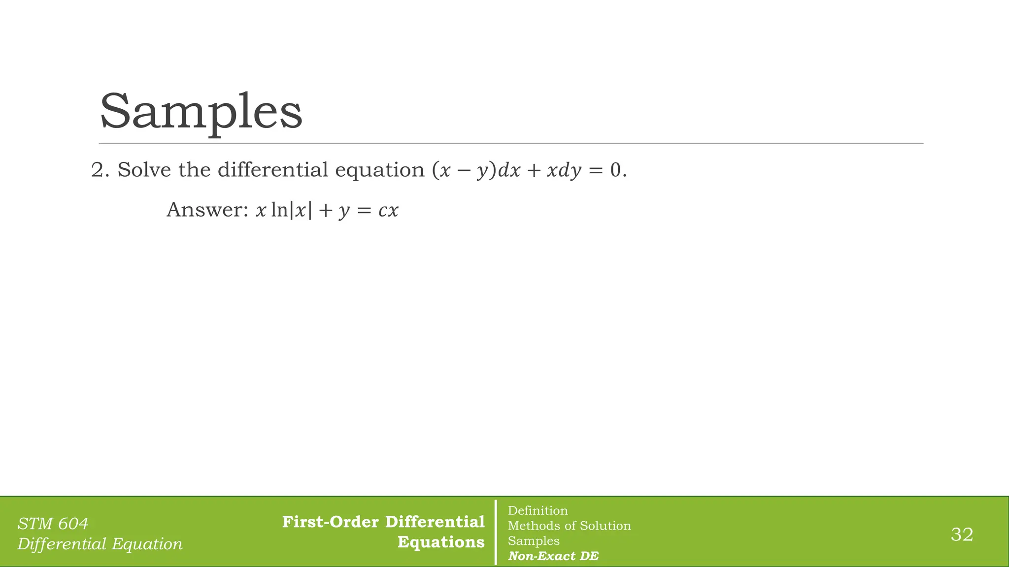 Introduction to Differential Equations and First-Order Differential ...