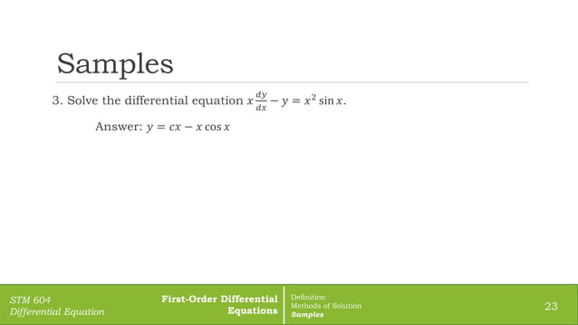 Introduction to Differential Equations and First-Order Differential ...