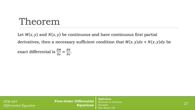 Introduction to Differential Equations and First-Order Differential ...