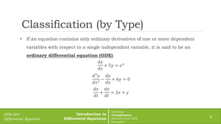 Introduction to Differential Equations and First-Order Differential ...
