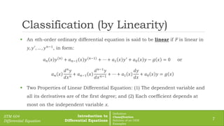 Introduction to Differential Equations and First-Order Differential ...