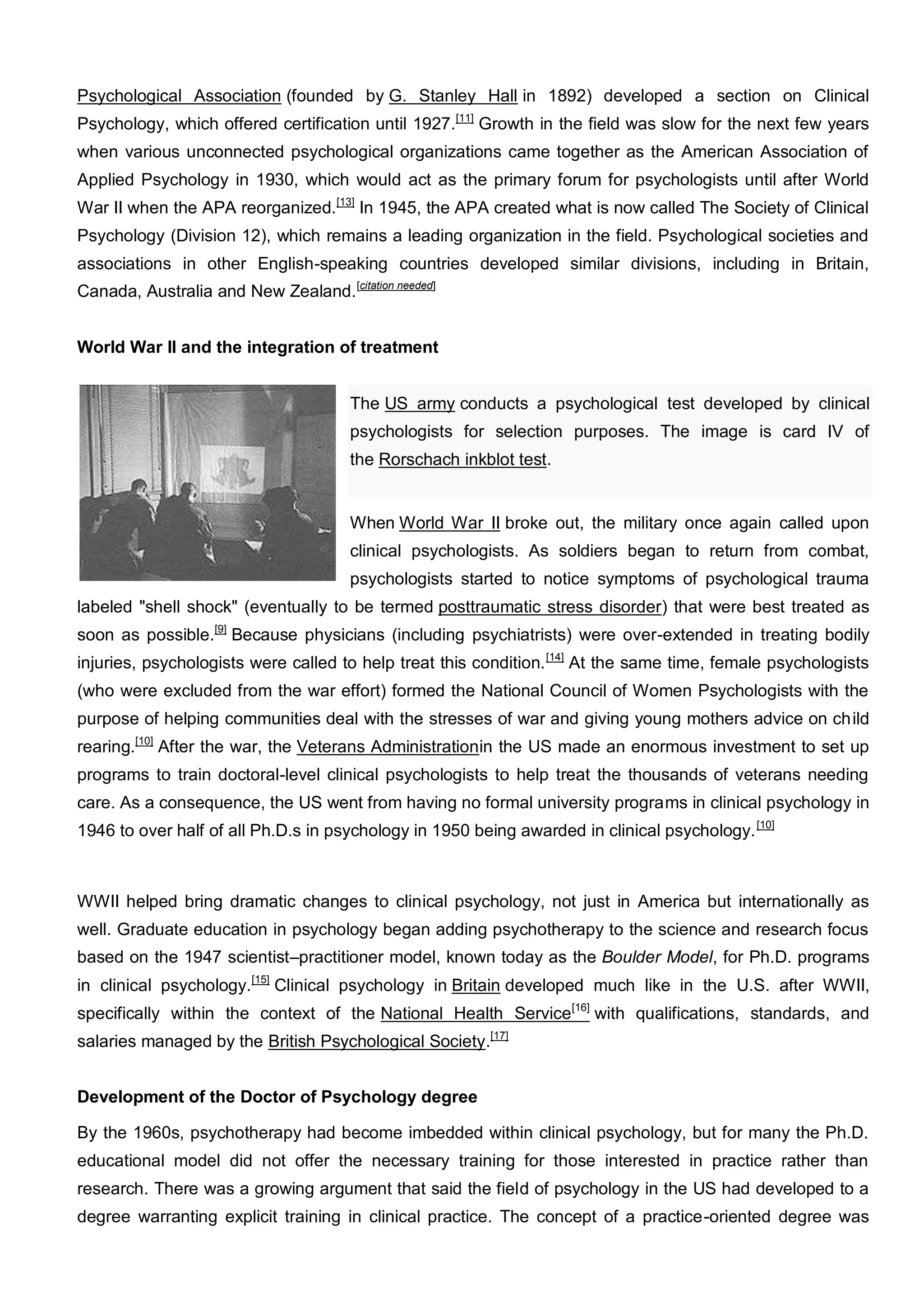 Unit 1, Clinical Psychology | PDF