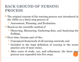 Unit 1 (c) Nursing Process.ppt.......... | PPT