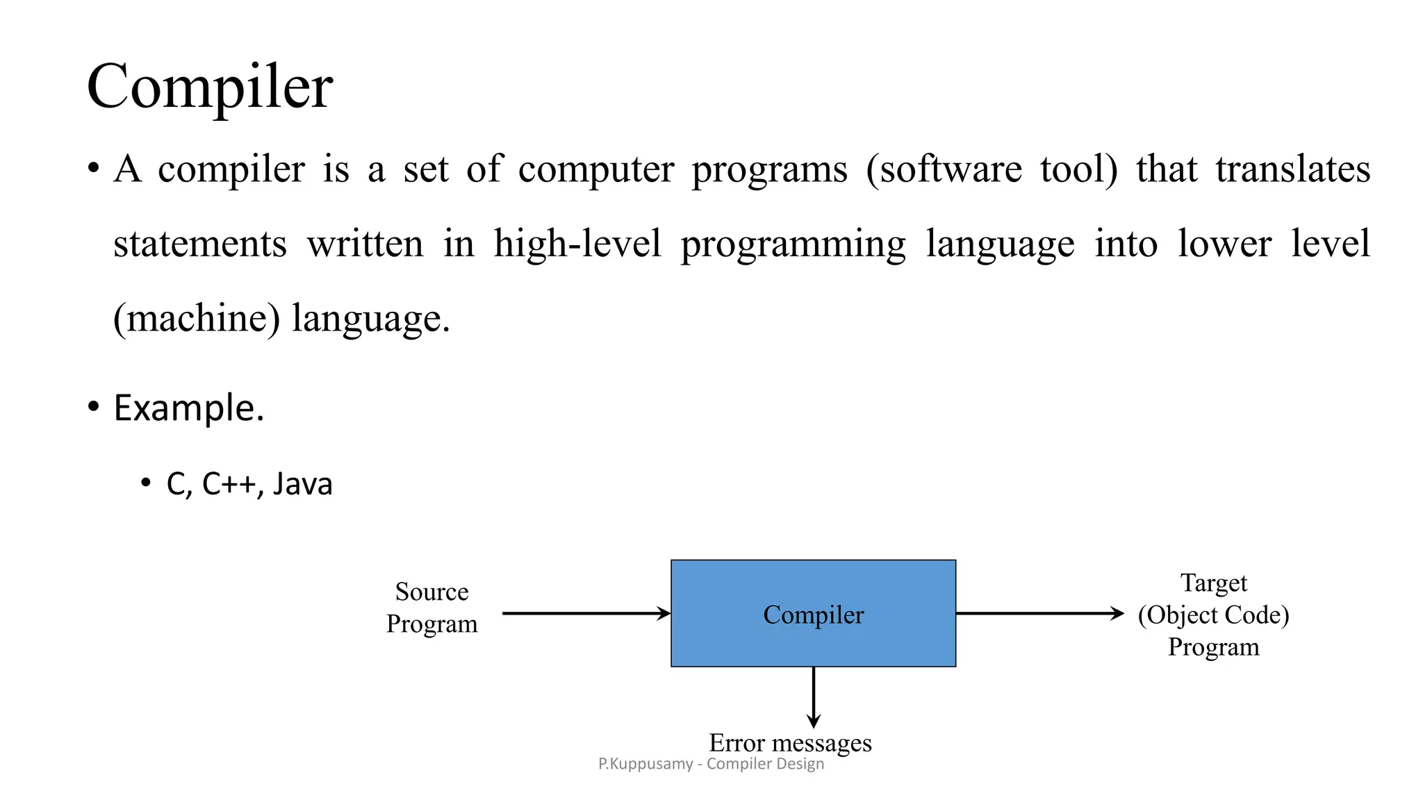 Compiler Design Introduction | PDF