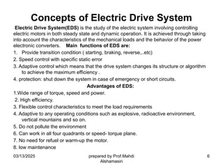 unit 1 Concepts of the electric drive system and its aclasssification ...