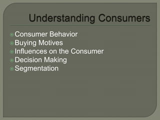 Unit 1 consumer behavior | PPT