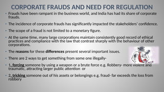 Unit 1 Corporate Frauds and need for regulation.pptx