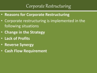 Unit 1 corporate restructuring | PPT