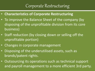 Unit 1 corporate restructuring | PPT