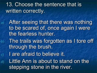 Unit 1 correct uses of the verb to be | PPT