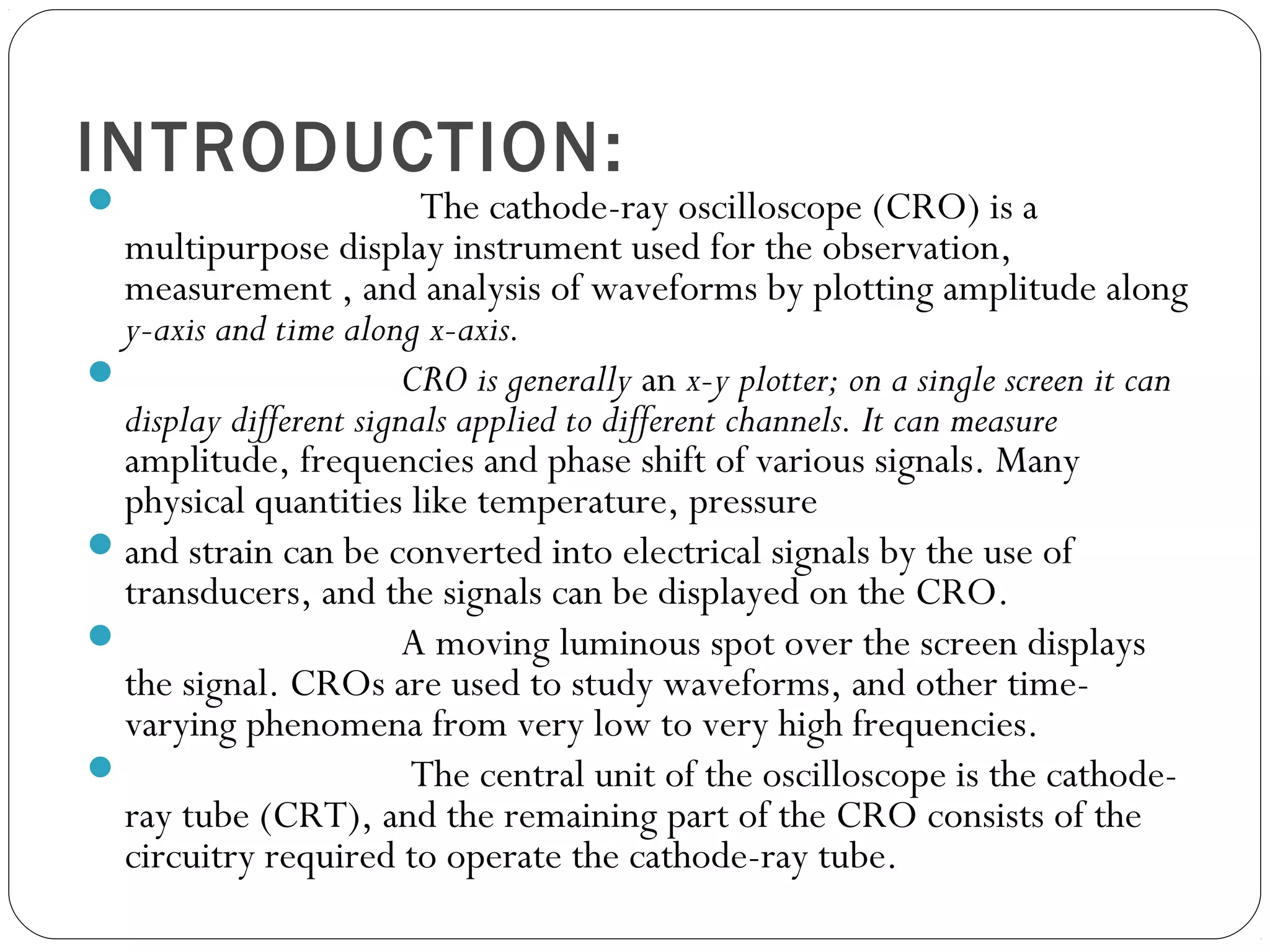 Unit 1 cro ppt | PPT