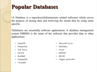 Basics of Database Management System: Key Components | PPT