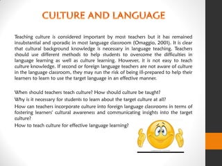 Culture language | PDF