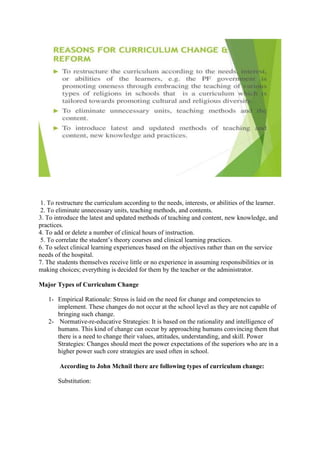 UNIT 1 CURRICULUM CHANGE AND ITS CONCEPTS.docx | Primary Education ...