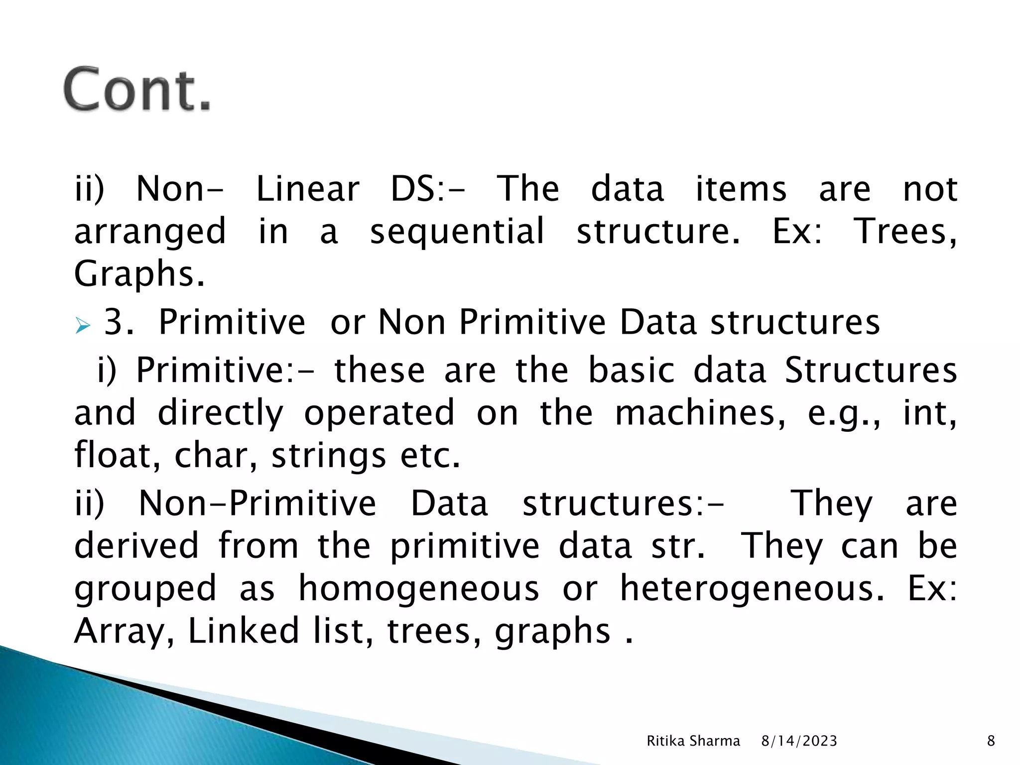 Unit 1 Data Structures Introduction L1.pptx Unit 1 Data Structures Introduction L1.pptx