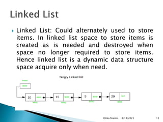 Unit 1 Data Structures Introduction L1.pptx | Databases | Computer ...