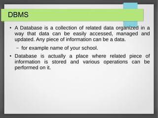 U nit 1_dbms | PPT