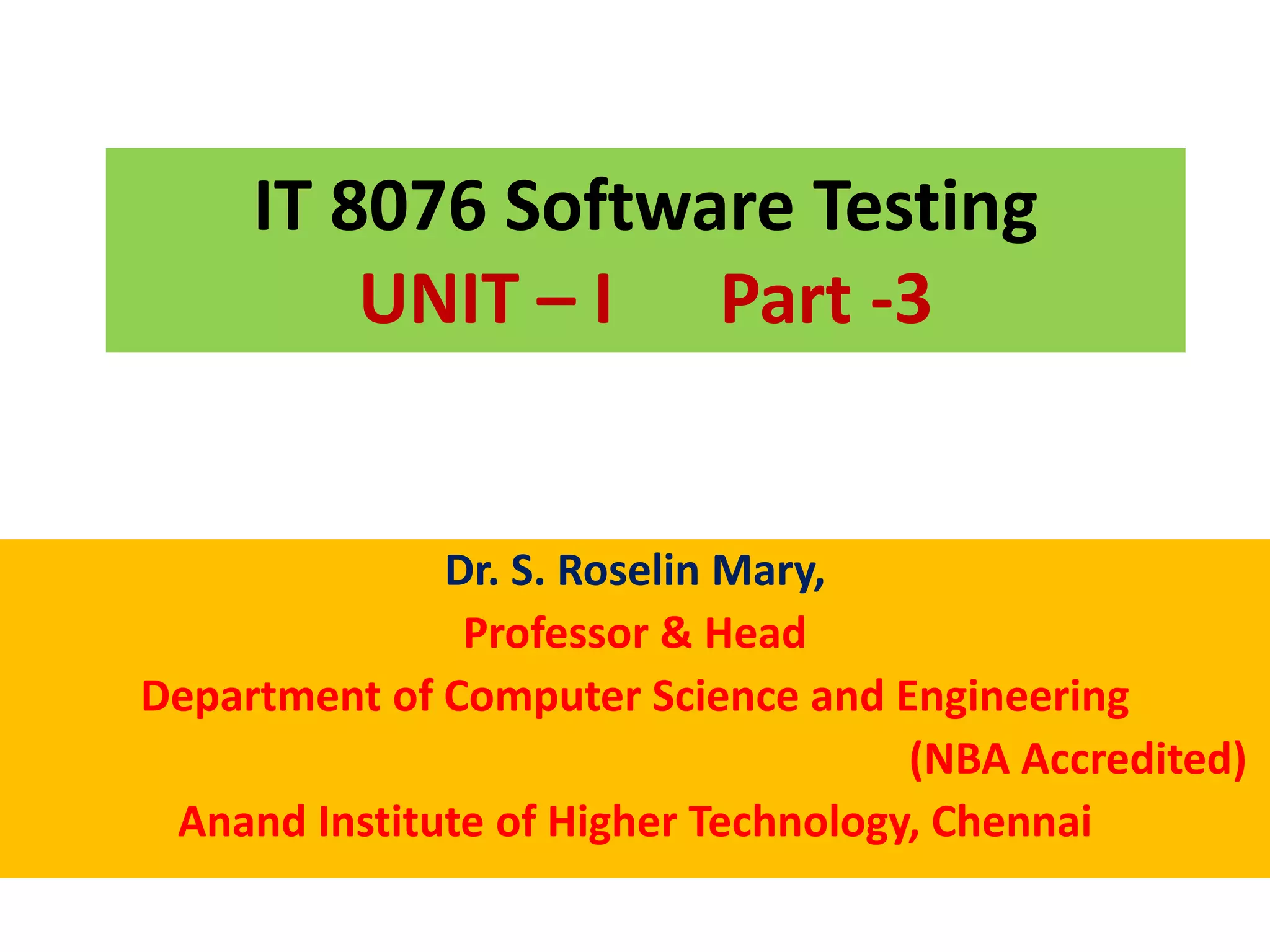 Unit 1 Defects Classes Pptx Programming Languages Computing