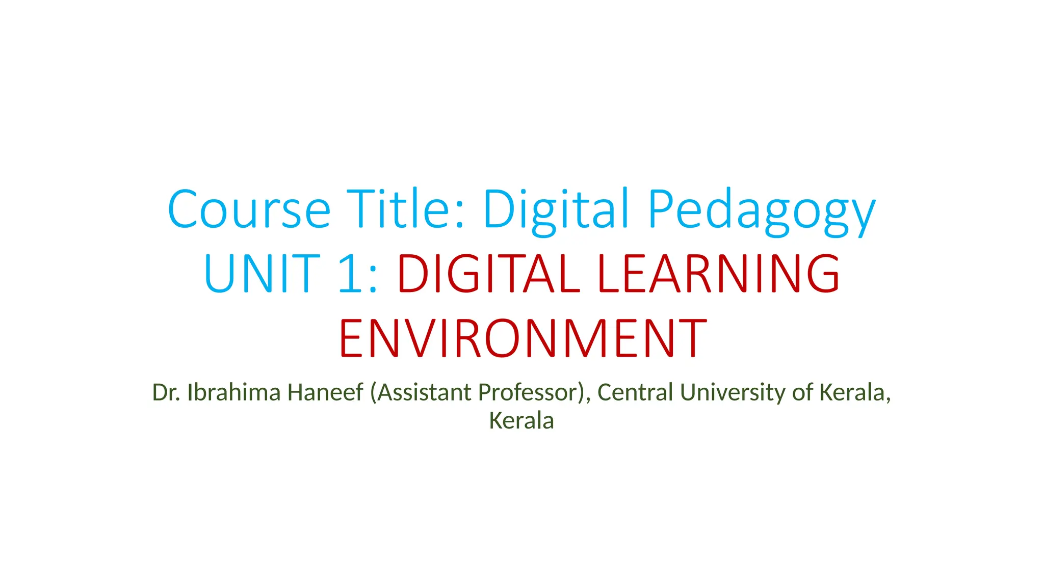 Digital Learning: Generations, Learning Environment and types of ...