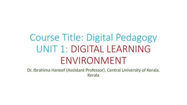 Digital Learning: Generations, Learning Environment and types of ...