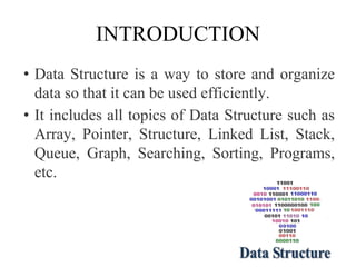 unit 1 ds.INTRODUCTION TO DATA STRUCTURES | PDF