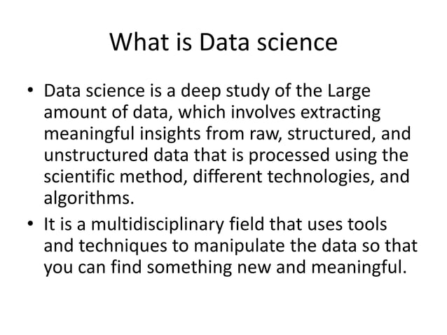 Unit 1 (DSBDA) PD.pptx | Information Services Industry | Industries