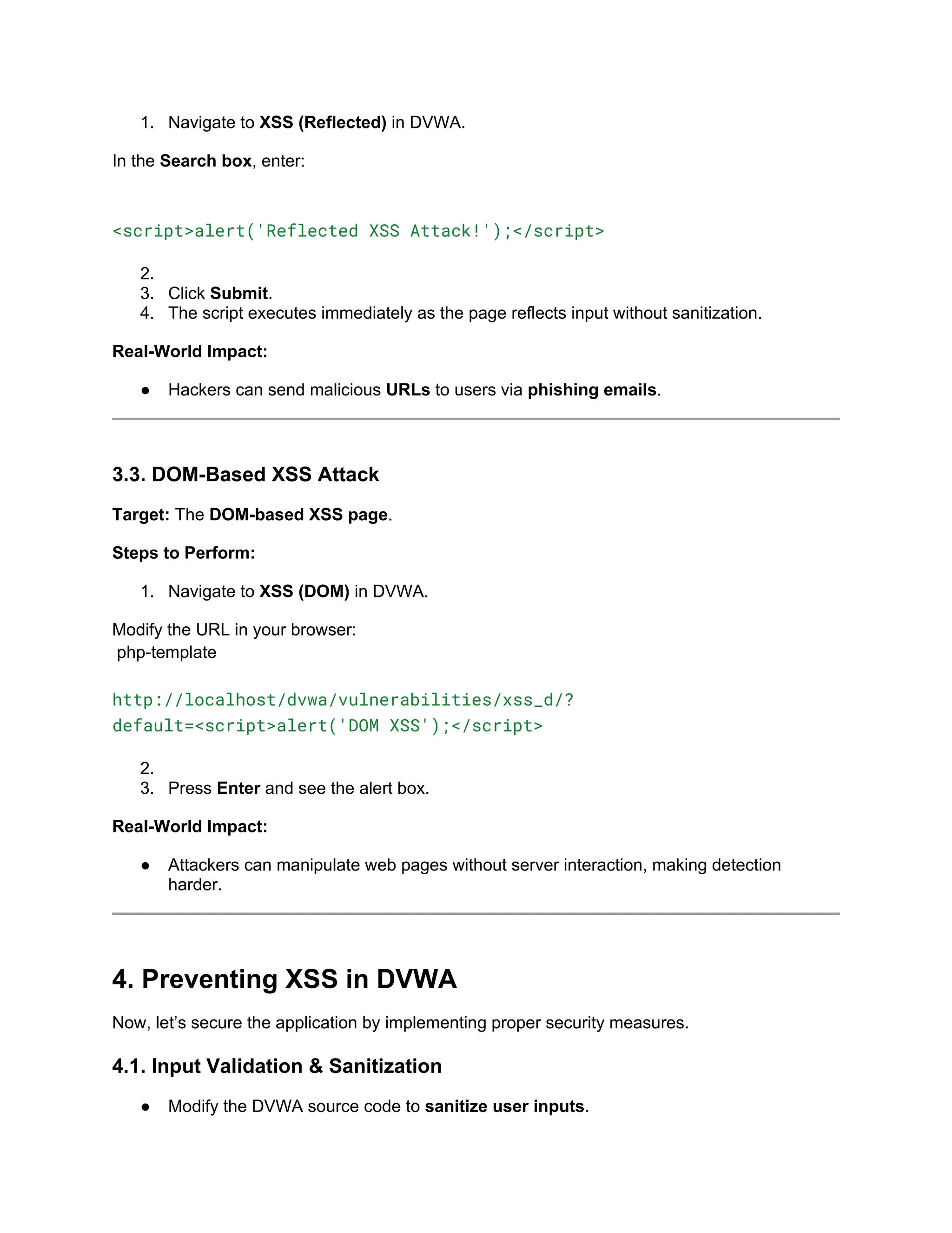 Unit 1 DVWA (Damn Vulnerable Web Application).docx