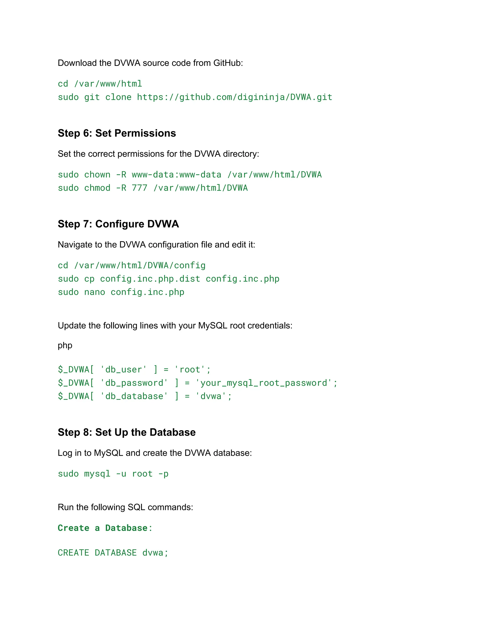 Unit 1 DVWA (Damn Vulnerable Web Application).docx