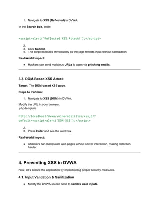 Unit 1 DVWA (Damn Vulnerable Web Application).docx