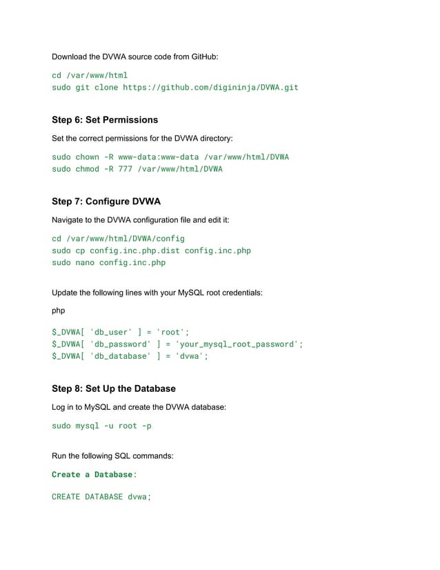 Unit 1 Dvwa Damn Vulnerable Web Applicationdocx