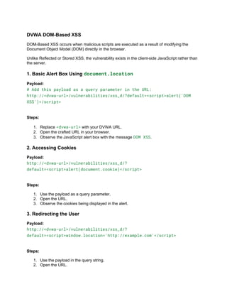 Unit 1 XSS-- Document Object Model (DOM) | DOCX