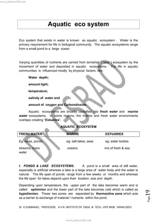 Unit 1 ecosystem | PDF | Geography | Science