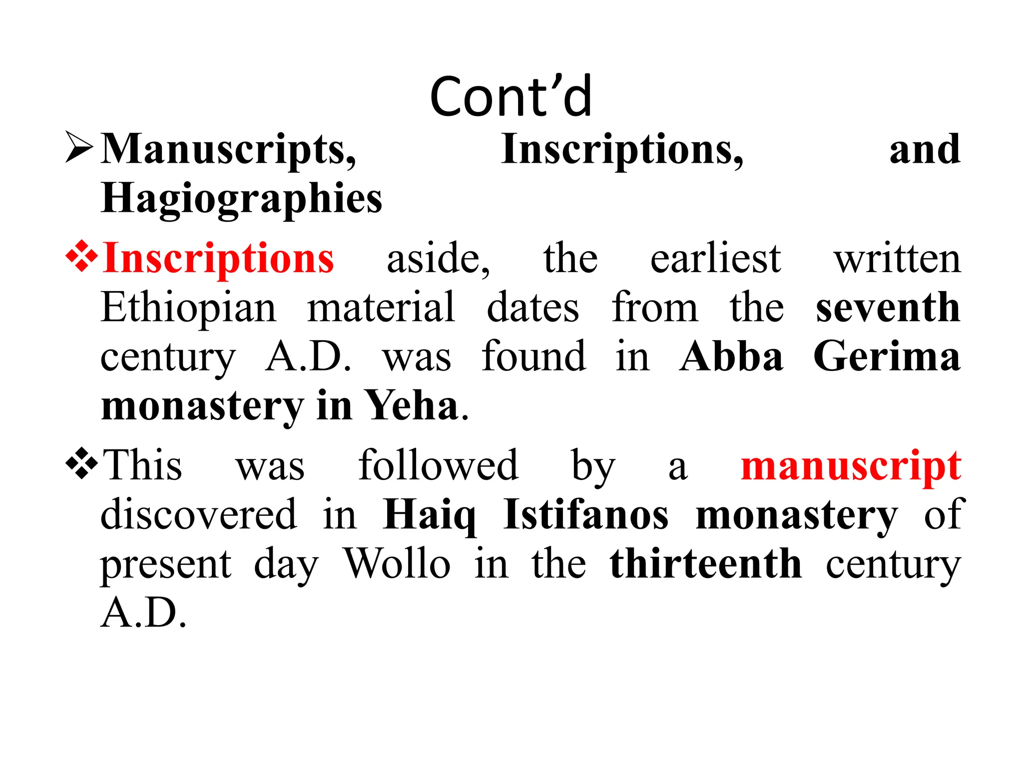 History of of Ethiopia and the Horn (Hist.1012) | PPTX