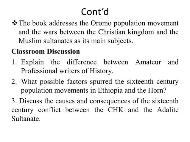 History of of Ethiopia and the Horn (Hist.1012) | PPTX