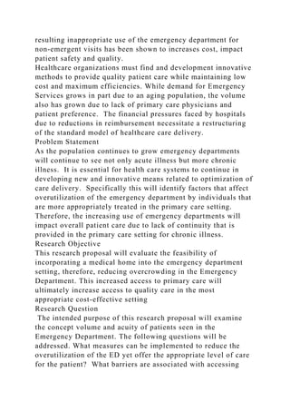 Unit 1Emergency Department Overcrowding Due to L.docx