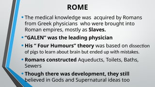 Healthcare and evolution of medicine through the ancient eras till 21st ...