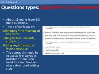 Unit 1 Exam Questions – Section A | PPT