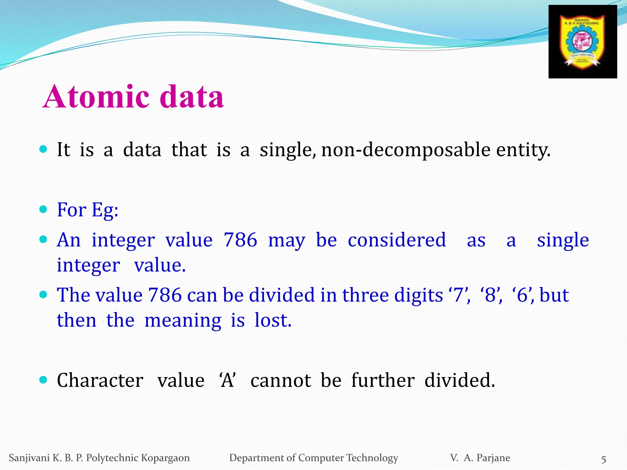 Introduction To Data And Data Structure Definition Ppt