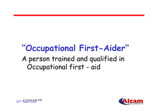 Unit 1 first aid in the workplace | PDF