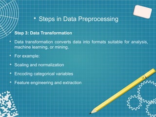 Feature types and data preprocessing steps | PPTX