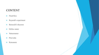 flow of fluid and its mechanism along with principle | PPTX