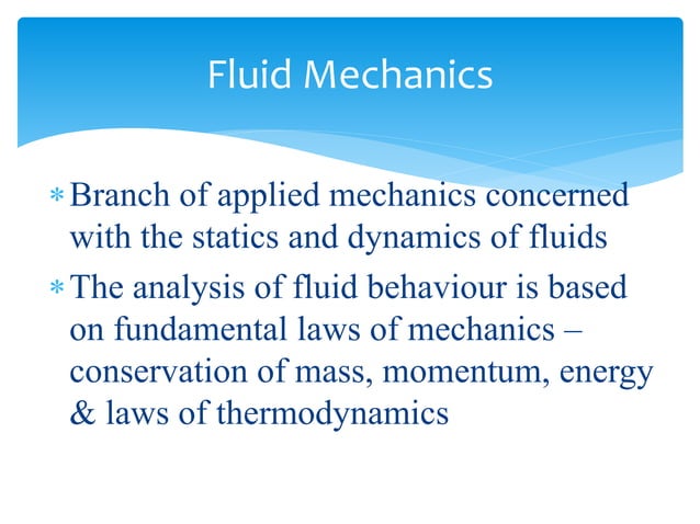 Unit 1 Fluid Mechanics.pptx | Physics | Science