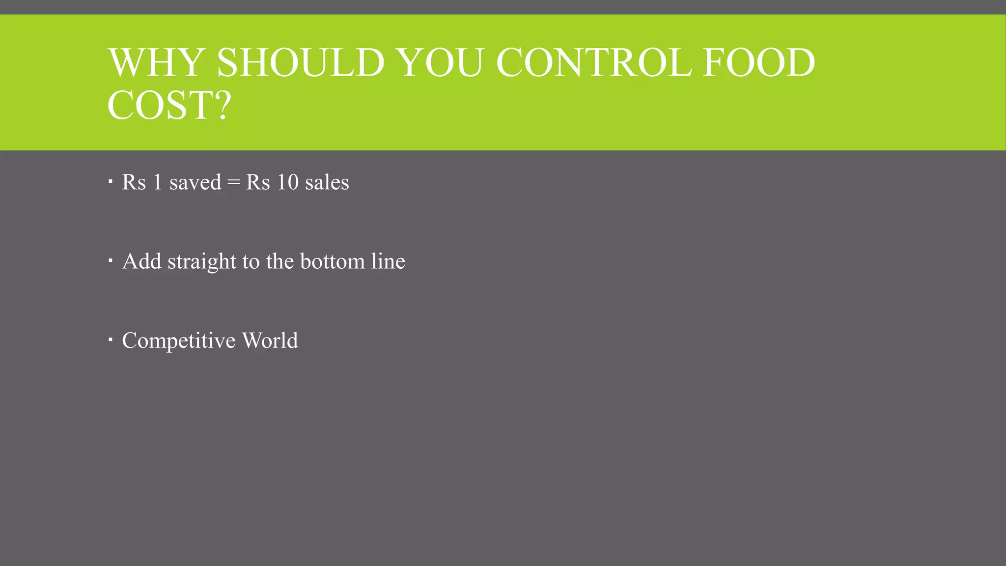 Unit 1 food cost controls | PPTX