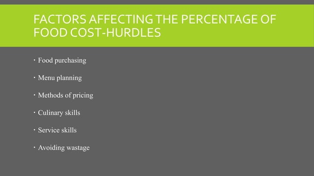 Unit 1 food cost controls | PPT