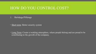 Unit 1 food cost controls | PPTX