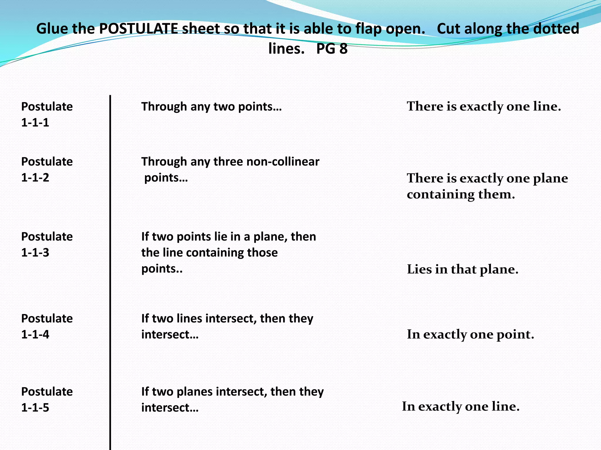 Unit 1 foundations of geometry | PPT