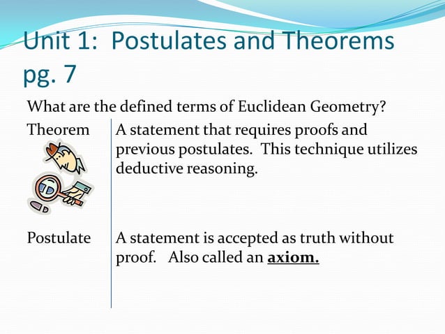 Unit 1 foundations of geometry