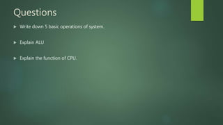 Unit1 four part basic computer organization | PPT