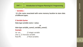 Fundamental of Programming Language UNIT-I | PDF | Programming Languages | Computing