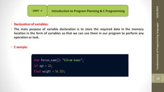 Fundamental of Programming Language UNIT-I | PDF | Programming Languages | Computing